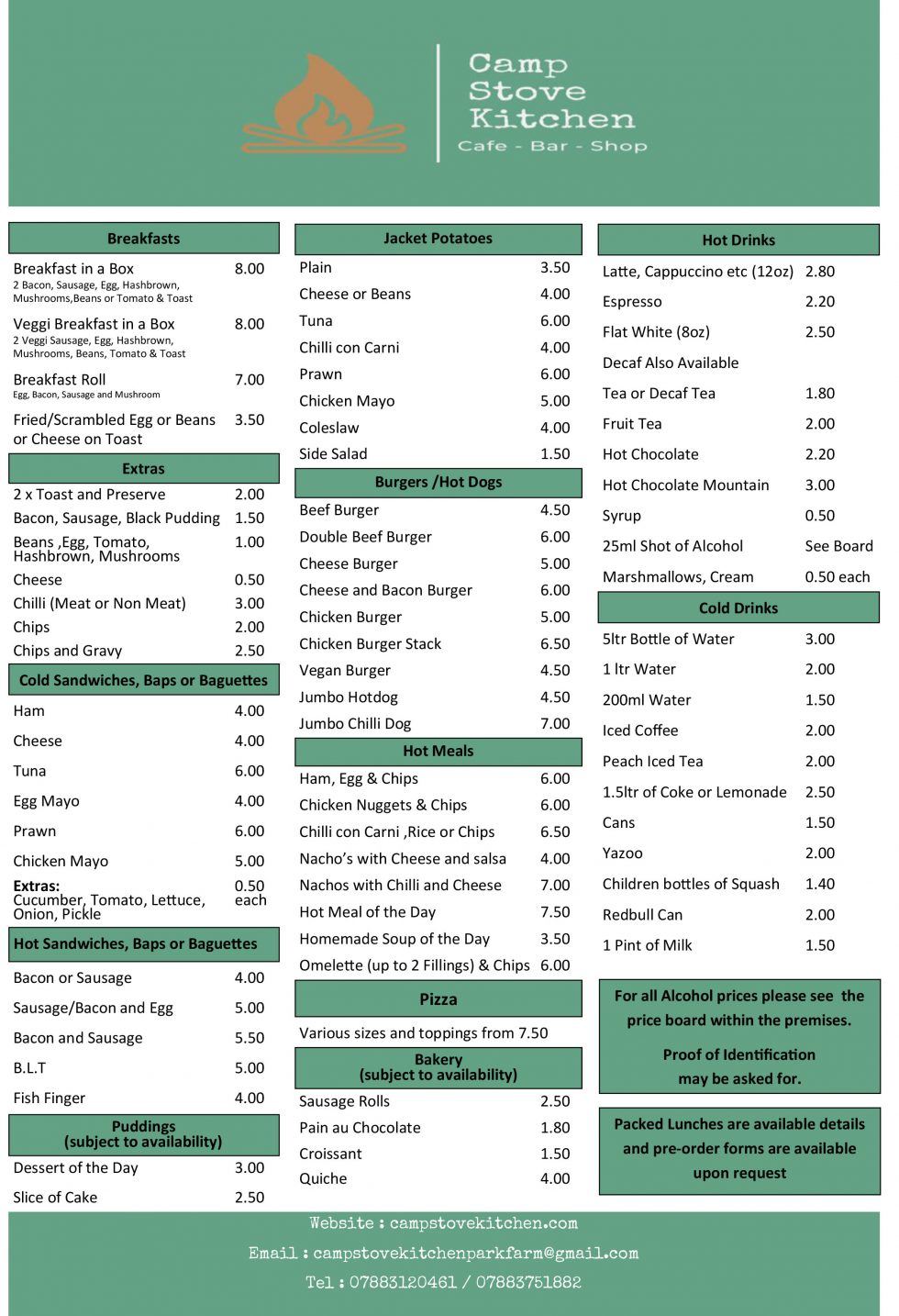 Campsite Facilities | Park Farm Campsite - Bodiam, East Sussex